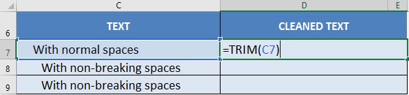 Remove Leading and Trailing Spaces | Free Microsoft Excel Tutorials