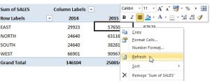Refresh a Pivot Table | MyExcelOnline