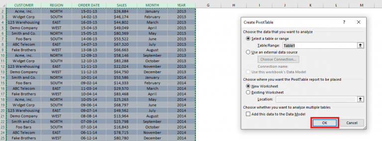 Excel Pivot Top 5 Customers | MyExcelOnline
