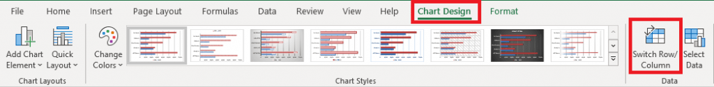 Clustered Bar Chart - Year on Year Comparison Chart Excel