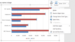 Clustered Bar Chart - Year on Year Comparison Chart Excel
