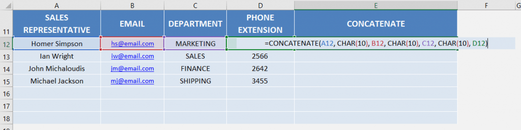 Concatenate Excel | MyExcelOnline