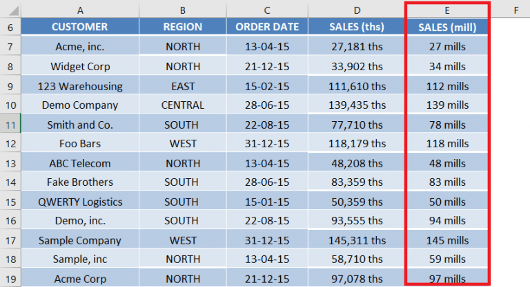 Excel Custom Number Format Millions and Thousands | MyExcelOnline