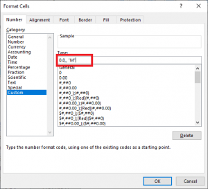 Excel Custom Number Format Millions and Thousands | MyExcelOnline