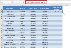 Excel Custom Number Format Millions and Thousands | MyExcelOnline