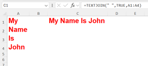 Excel´s Fill Justify Tool | MyExcelOnline