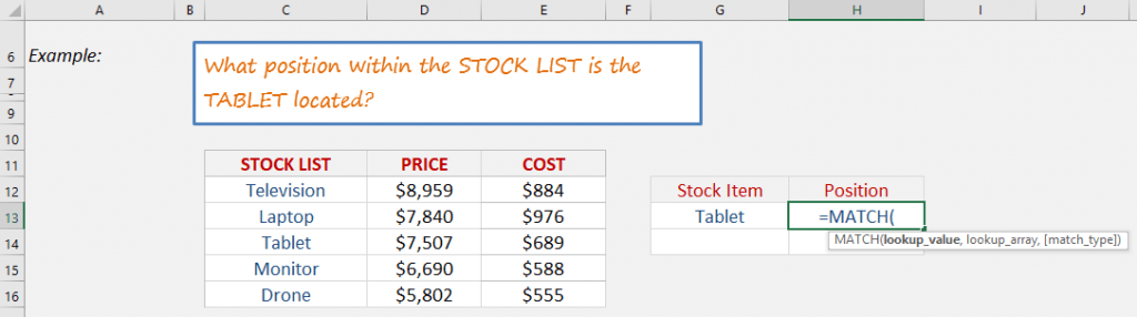 MATCH Function Intro | MyExcelOnline
