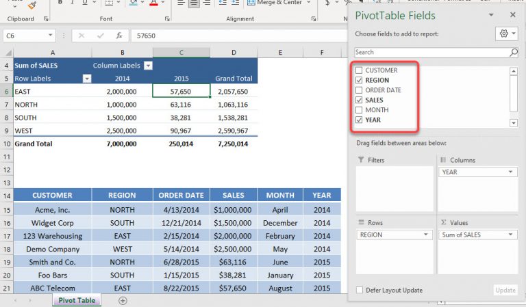 Sort Field List In a Pivot Table from A to Z | MyExcelOnline