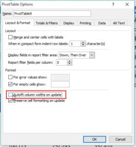 Fix Column Width in a Pivot Table | MyExcelOnline
