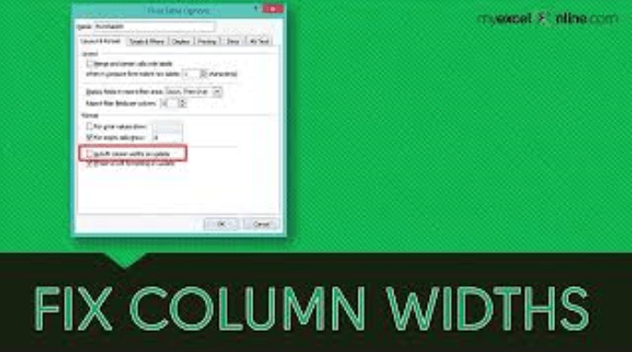 Fix Column Width In A Pivot Table Free Microsoft Excel Tutorials