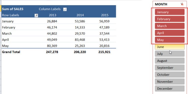 Different Ways to Filter an Excel Slicer | MyExcelOnline