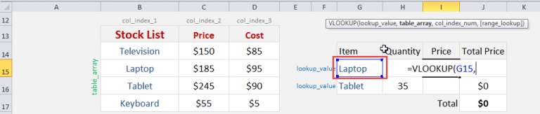 Excel Vlookup Named Range Myexcelonline 