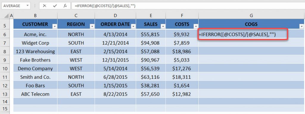 Autofill Formulas in an Excel Table | MyExcelOnline