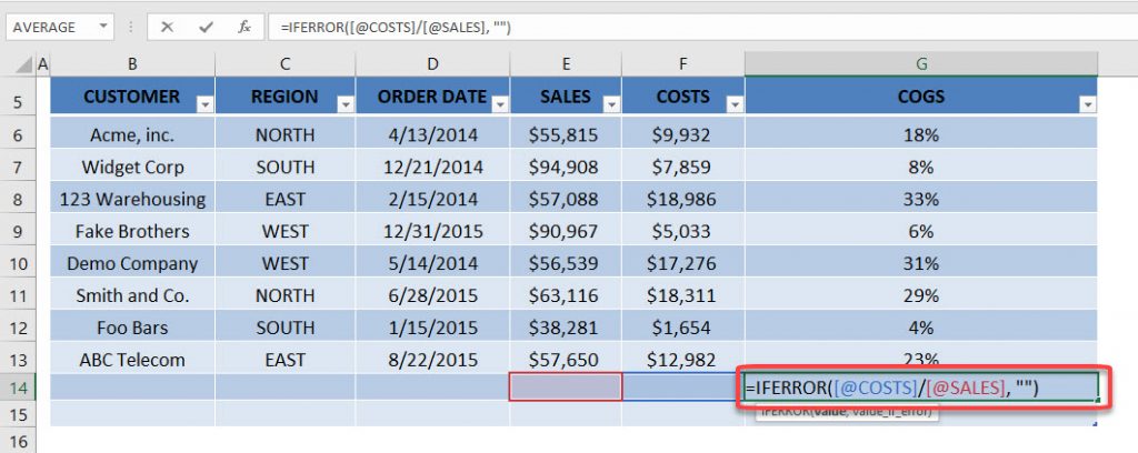 Autofill Formulas in an Excel Table | MyExcelOnline