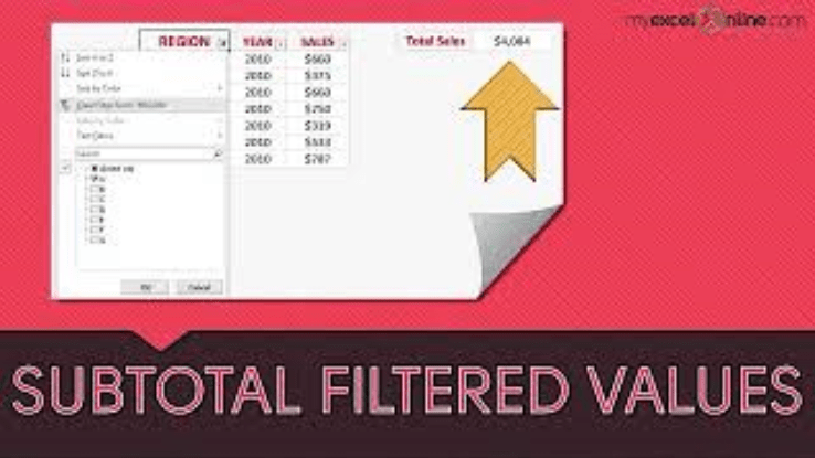 Excel Subtotal Function Filtered Or Visible Values