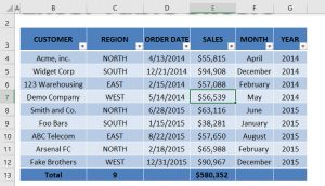 Excel Table Slicers | MyExcelOnline