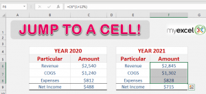 Excel Formula to Go to a Specific Cell | MyExcelOnline
