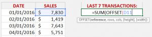Excel Sum Last 3 Entries in a Row | MyExcelOnline