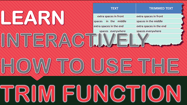 Cleaning Data with Excel's TRIM Formula | MyExcelOnline