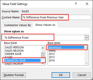 Show The Percent of Difference From Previous Years With Excel Pivot ...