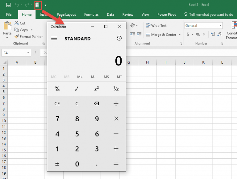 Add Calculator in Excel to the Toolbar | MyExcelOnline