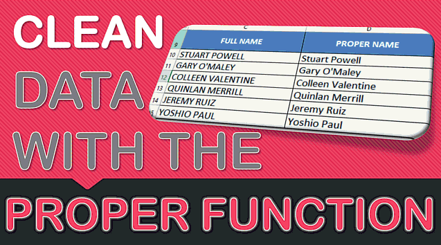 Cleaning Data with Excel's PROPER Formula | MyExcelOnline