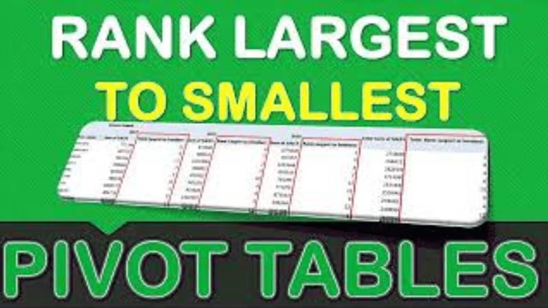 Rank Largest To Smallest With Excel Pivot Tables Free Microsoft Excel Tutorials