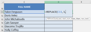 Extract Last Name with Excel’s REPLACE Formula | MyExcelOnline