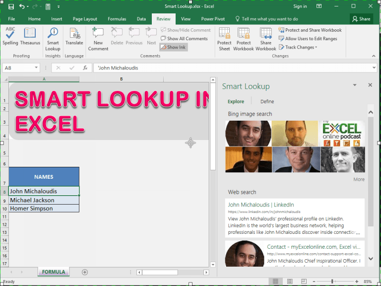 Smart Lookup in Excel 2016 | MyExcelOnline