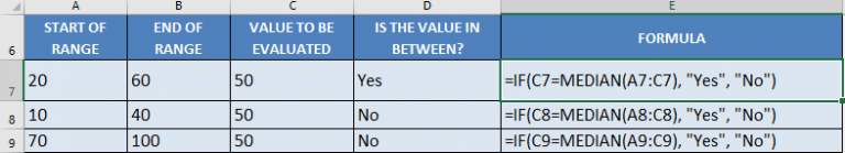 BETWEEN Formula in Excel | MyExcelOnline