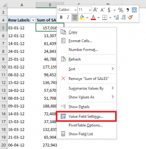 Group Dates in Pivot Table by Month