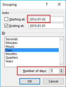 Excel Group by Week Starting on a Monday With Excel Pivot Tables ...