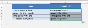Excel Remove Trailing Spaces and Leading Spaces