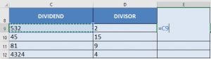 How to Divide in Excel with Division Formula