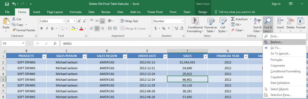 Delete & Clear Pivot Table Cache | MyExcelOnline