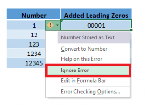 Add a Leading Zero in Excel | MyExcelOnline