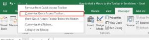 How to Add a Macro to the Toolbar in Excel | MyExcelOnline