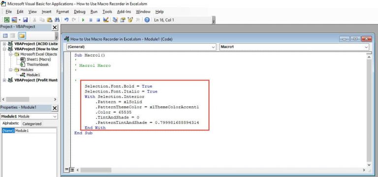 How To Use Macro Recorder In Excel Myexcelonline