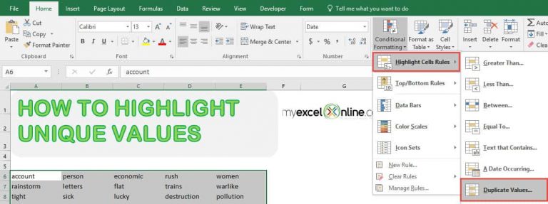 How to Get a List of Unique Values in Excel - Step by Step Guide | MyExcelOnline