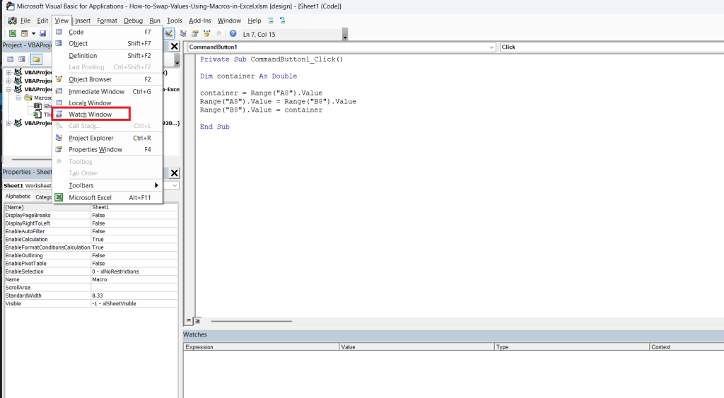 How to Swap Values Using Macros in Excel | MyExcelOnline