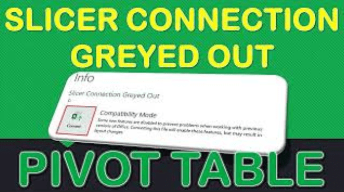 Slicer Connection Option Greyed Out For Excel Pivot Table Free Microsoft Excel Tutorials 0469