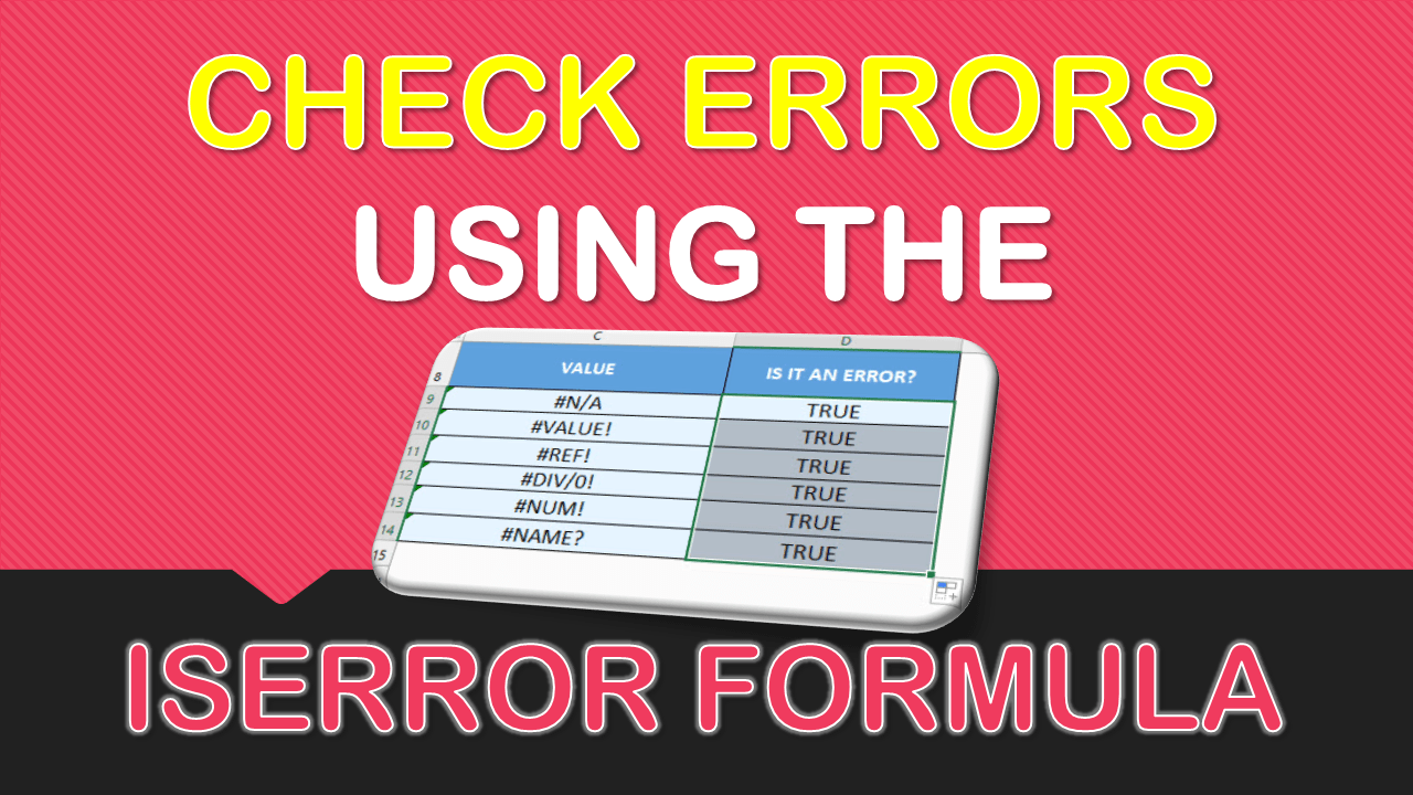 Iserror Formula In Excel Free Microsoft Excel Tutorials