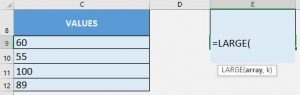 LARGE Formula in Excel | MyExcelOnline