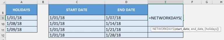 NETWORKDAYS Formula in Excel | MyExcelOnline