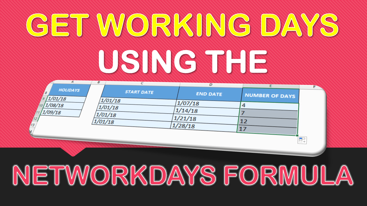 NETWORKDAYS Formula In Excel Free Microsoft Excel Tutorials networkdays-formula-in-excel-free-microsoft-excel-tutorials