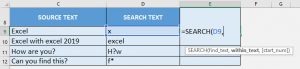 SEARCH Formula in Excel | MyExcelOnline
