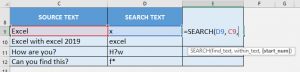 SEARCH Formula in Excel | MyExcelOnline