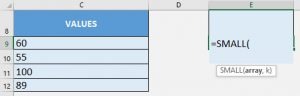 SMALL Formula in Excel | MyExcelOnline