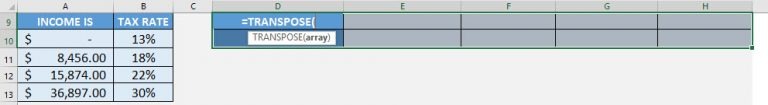 TRANSPOSE Formula in Excel | MyExcelOnline