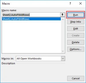 Autofit Rows Using Macros | MyExcelOnline